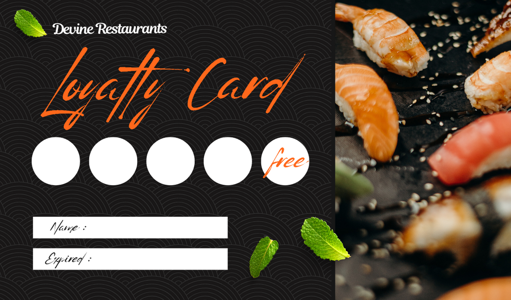 Custom Printable Restaurant Loyalty Cards - Boost Customer Retention ...